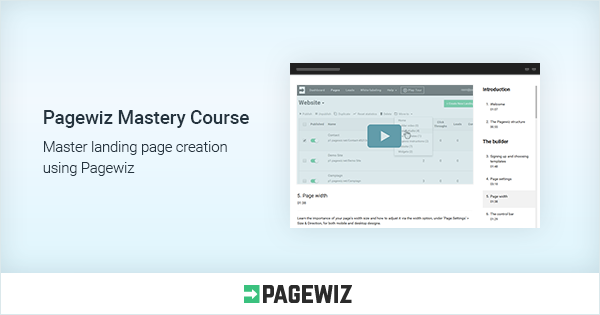 Introducing the Pagewiz Mastery Video Course - Marketing Blog for ...